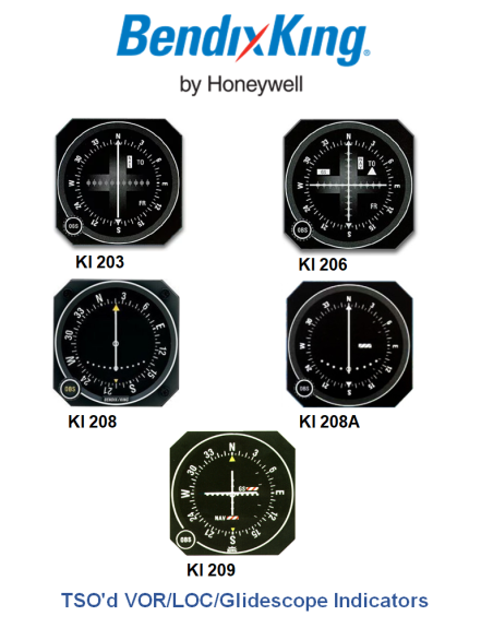 HONEYWELL BENDIX KING® TSO'd VOR/LOC/Glidescope Indicators SKU: BK-IND ...