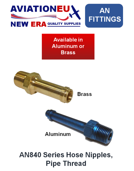 AVIATIONEU NEW ERA AN840 Series Hose Nipples, Pipe Thread SKU: AVEUNE ...