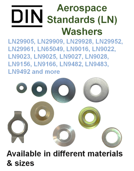 DIN LN Aerospace Standard Washers SKU: WSHR-DIN-LN