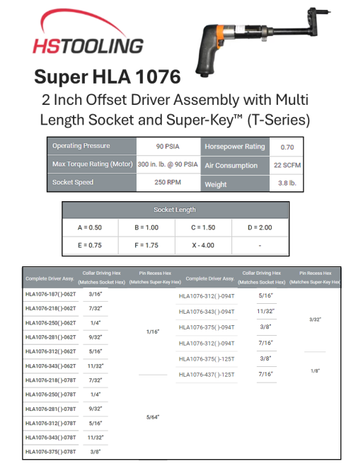 HSTOOLING Tools for Aerospace SKU: HSTLG-TOOL