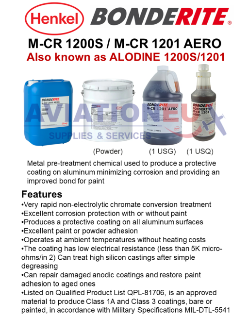 HENKEL BONDERITE® Aerospace Surface Treatments SKU: BONDERITE-TRTM-SRF