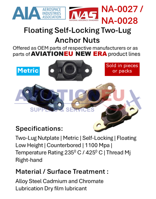 AIA NAS 1473/NAS 1474 Series Floating Self-Locking Two-Lug Capped ...